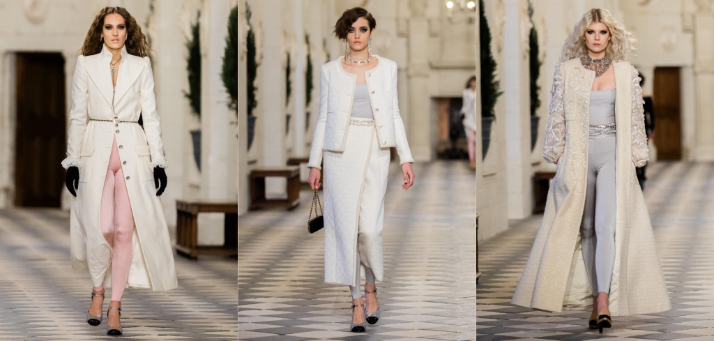 Chanel Pre-Fall 2021: Gothic vibes, λευκό χρώμα σπασμένο με παστέλ ...